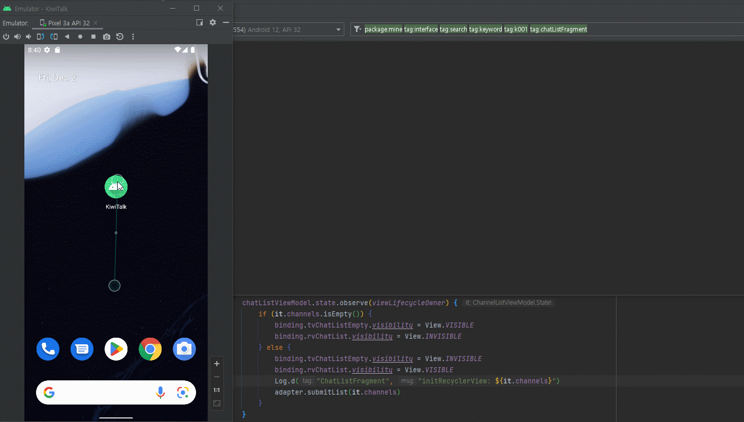 채팅방 목록을 불러올 때 아이템이 섞이면서 로딩됨 · Issue #102 · boostcampwm-2022/android08-KiwiTalk · GitHub