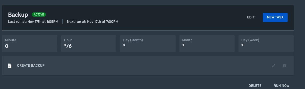 Schedules - Last Run: Never · Issue #2609 · pterodactyl/panel · GitHub