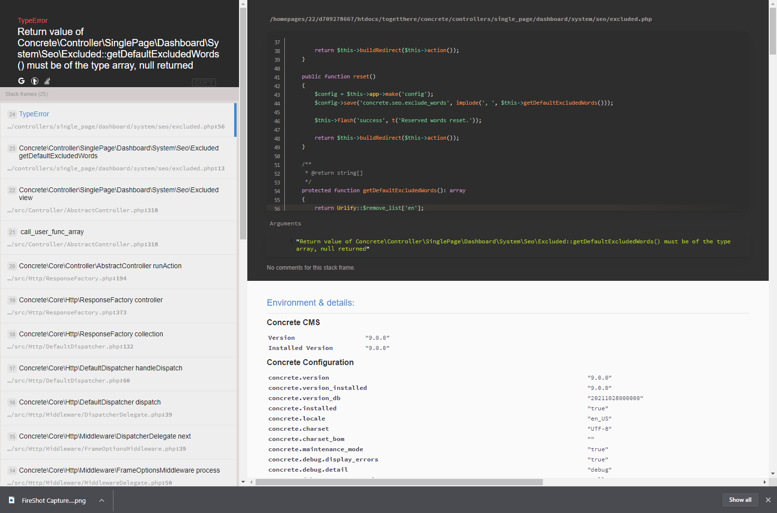 V9 [bug] Exluded Url World List Error · Issue 10018 · Concretecms Concretecms · Github