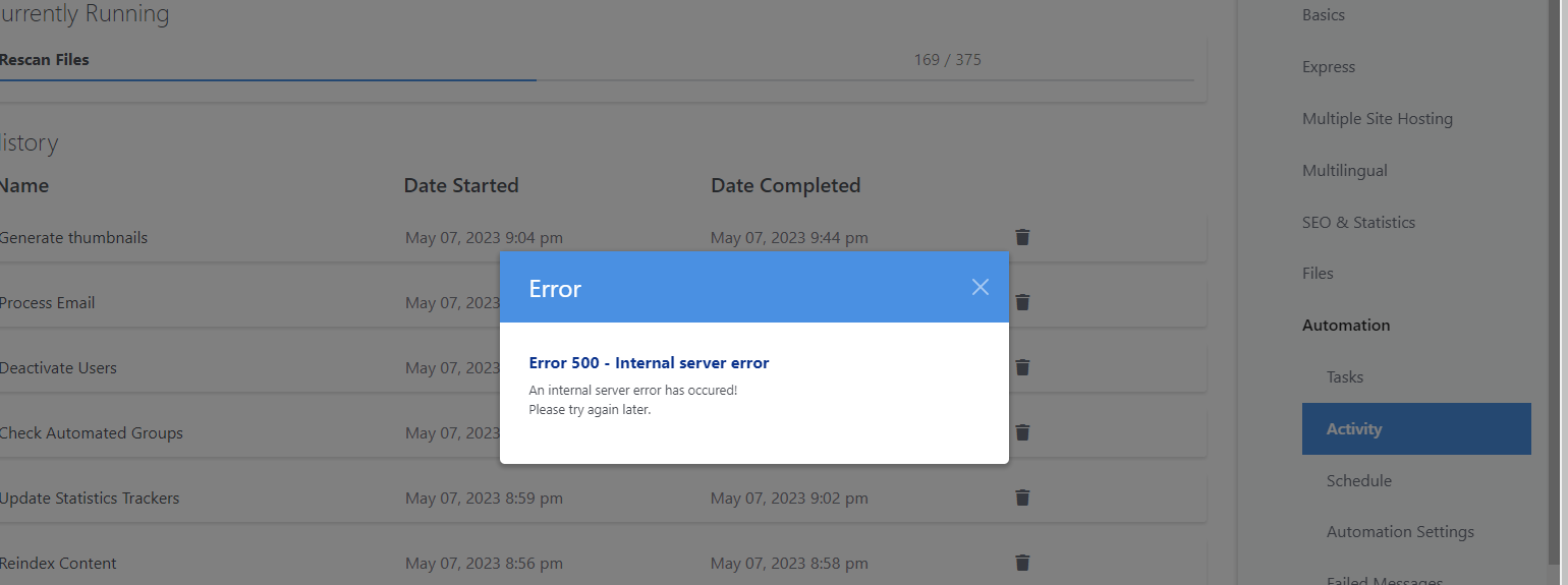 Stucking tasks · Issue #11432 · concretecms/concretecms · GitHub