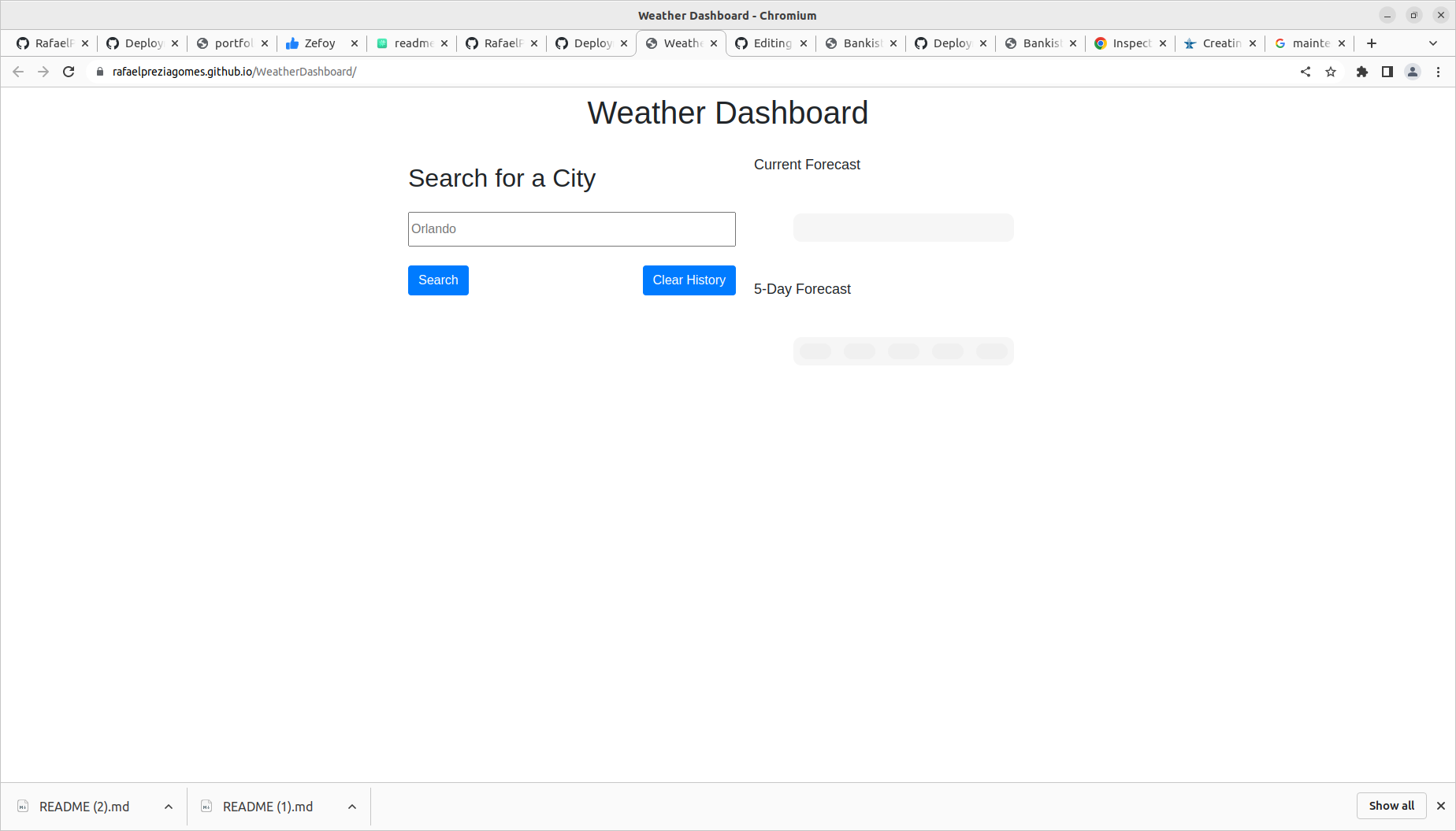 GitHub - RafaelPreziaGomes/weather-dashboard
