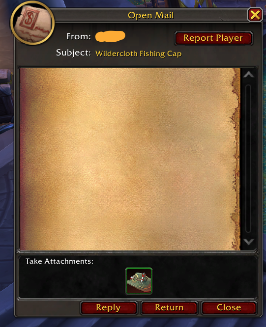 Non Crafting Order Mail Returns Invalid Crafting Order Data From The