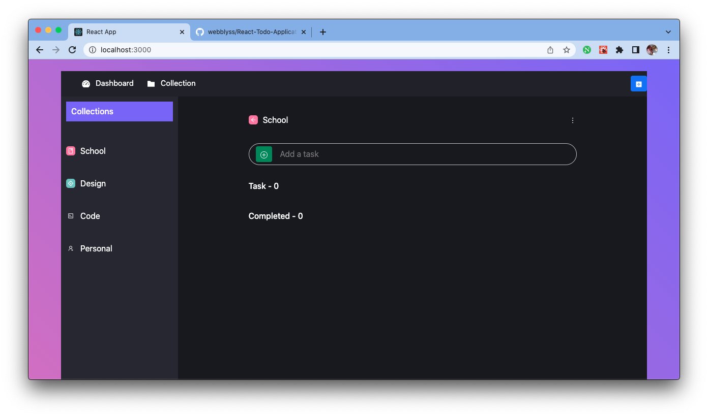 GitHub - D-e-v-N-i-n-j-a/React-Todo-Application: React-Todo-Application