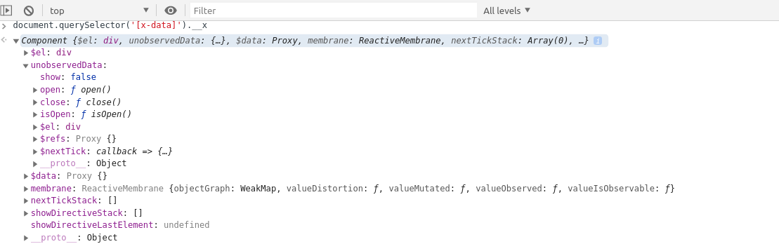 Inspecting Values For Debugging · Issue 142 · Alpinejsalpine · Github