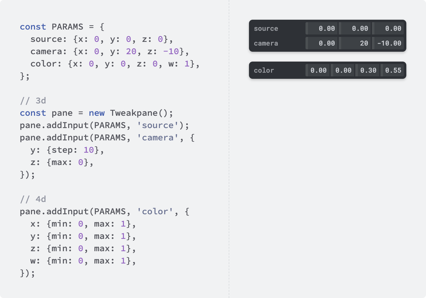 Add Point 4d Support · Issue 186 · Cocopon Tweakpane · Github