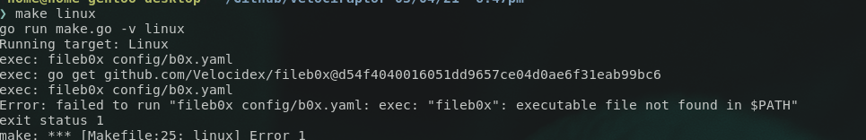 When I try to run make · Issue #951 · Velocidex/velociraptor · GitHub