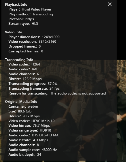 [Issue]: video transcoding occurring when only audio needs transcoding. disabling video ...