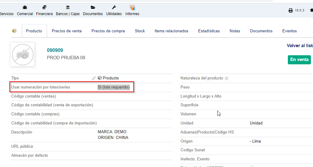 Error message when trying to create an invoice when the product has batch configured · Issue ...