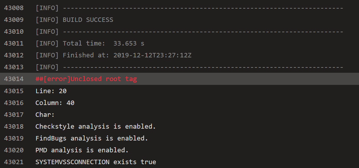 unclosed root tag · Issue #11968 · microsoft/azure-pipelines-tasks · GitHub