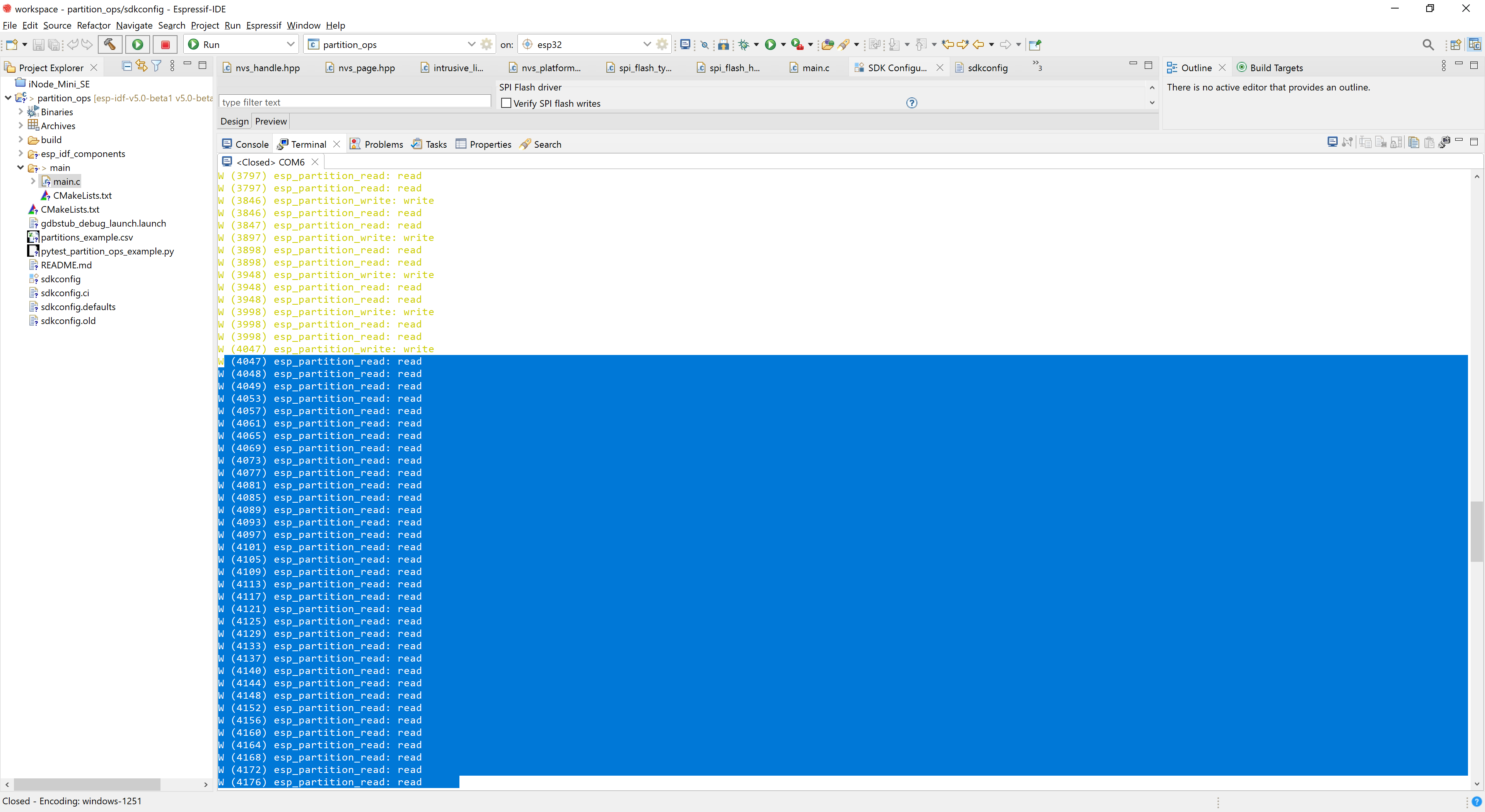 Esp Partition Write Erase Esp Partition Read Serious Issue When Working From Different Tasks