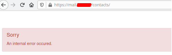 Contacts and Calendar throw internal error · Issue #2247 · modoboa/modoboa · GitHub