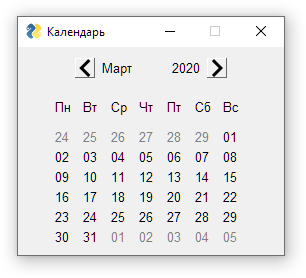 [Enhancement] Add firstweekday paramets to CalendarButton constructor, at now it is hardcoded in ...