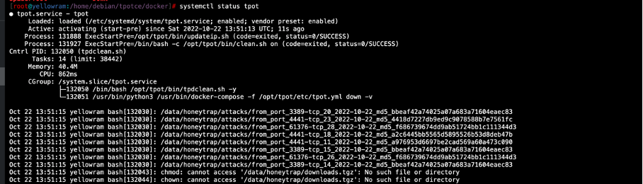 Cannot Start tpot after update · Issue #1191 · telekom-security/tpotce ...