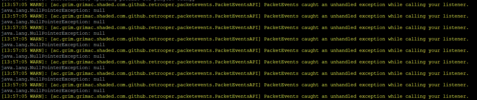 1.20 datapack on 1.19.4 + console spam · Issue #1004 · GrimAnticheat/Grim · GitHub