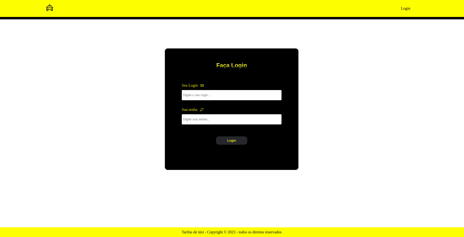 GitHub - Julio-Norberto/tarifas-de-taxi: Esse projeto se trata de um sistema web feito com React ...