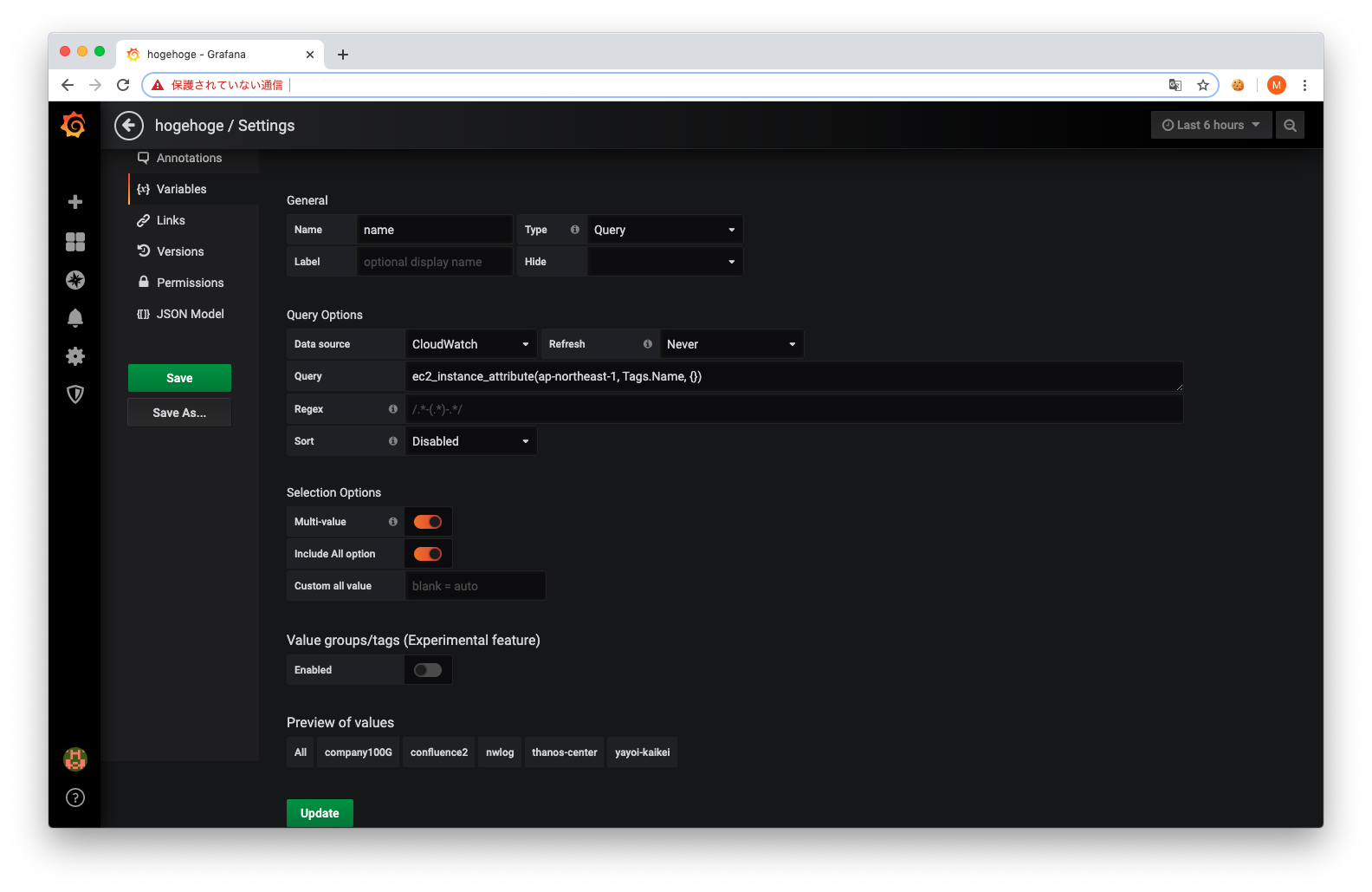 Alias doesn't render value of Multi-value with CloudWatch datasource · Issue #21750 · grafana ...