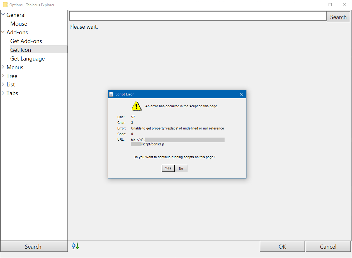 Get Icon... Script Error (Add-ons) · Issue #495 · tablacus/TablacusExplorer · GitHub