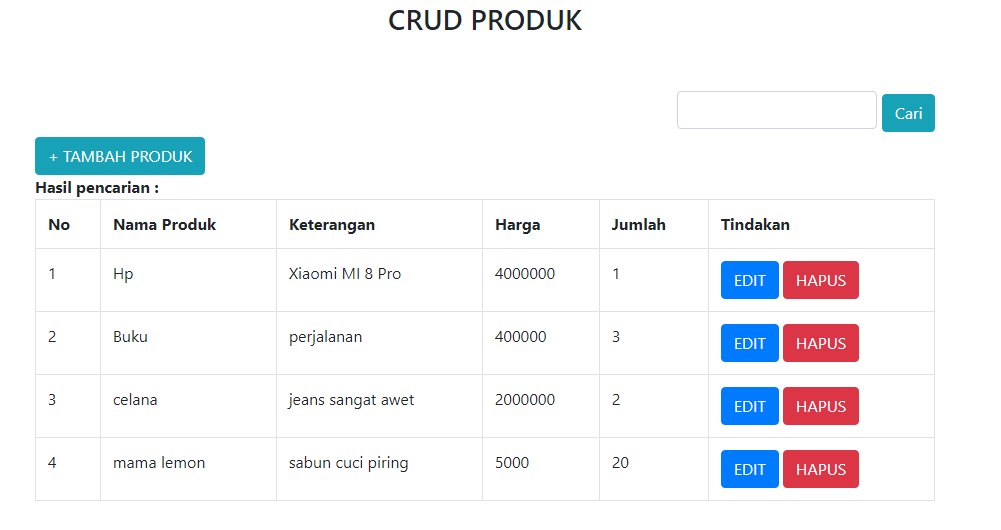 Github Wacekay Tugas10 Crud Crud Produk