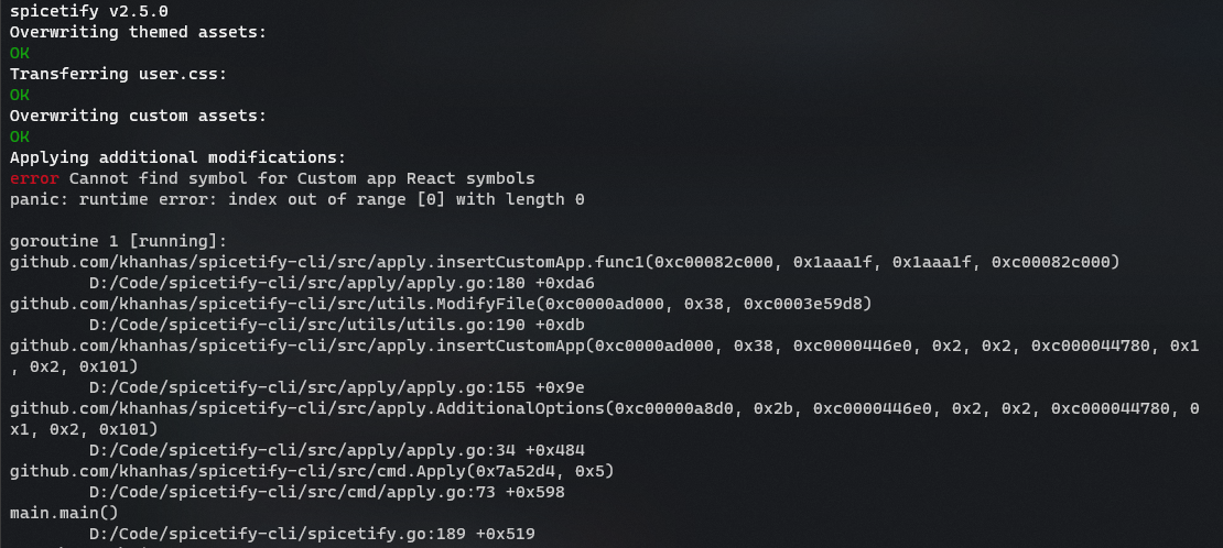 error Cannot find symbol for Custom app React symbols after Spotify update · Issue #865 ...