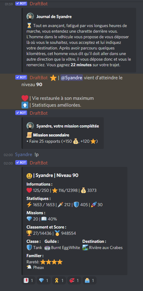 Level up mission heal · Issue #974 · DraftBot-A-Discord-Adventure ...