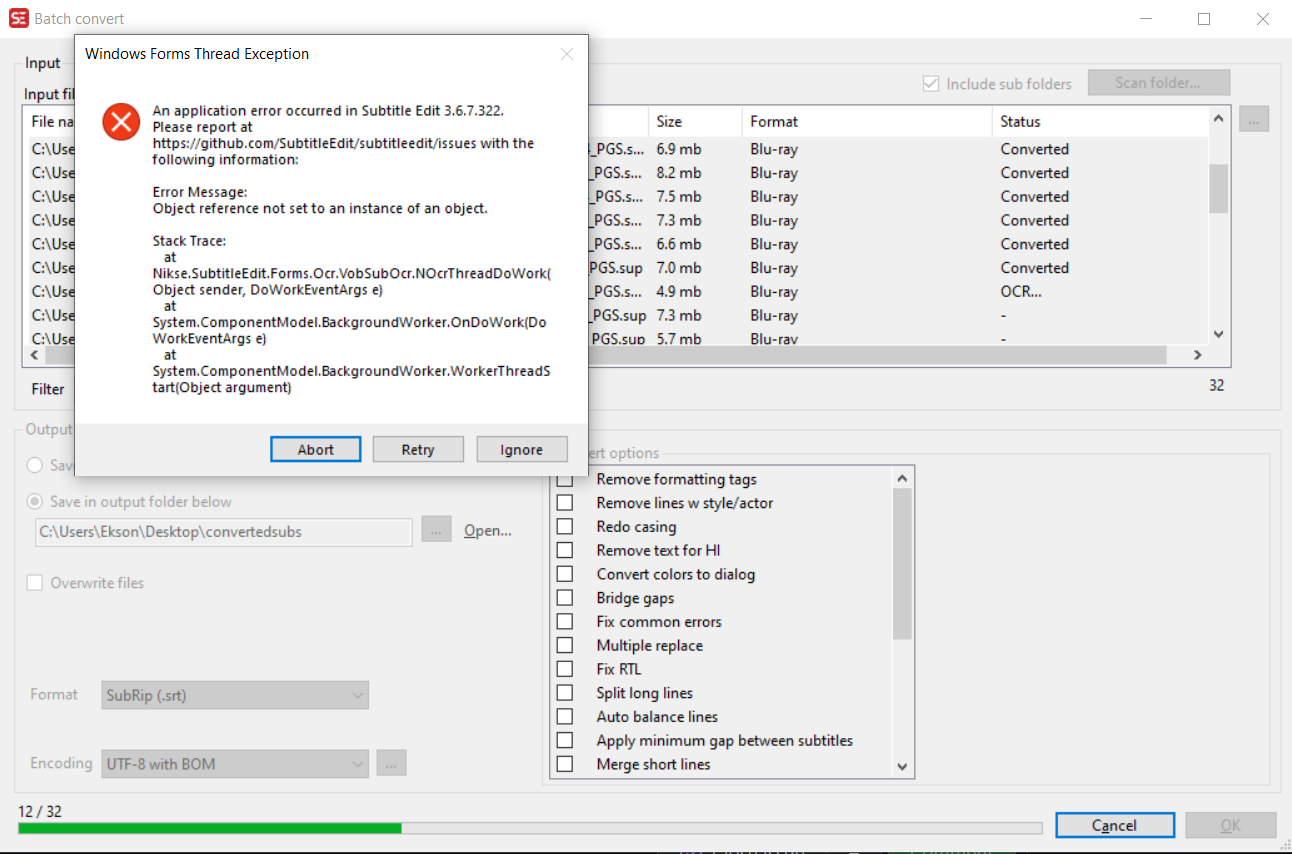 Batch nOCR · Issue #6289 · SubtitleEdit/subtitleedit · GitHub