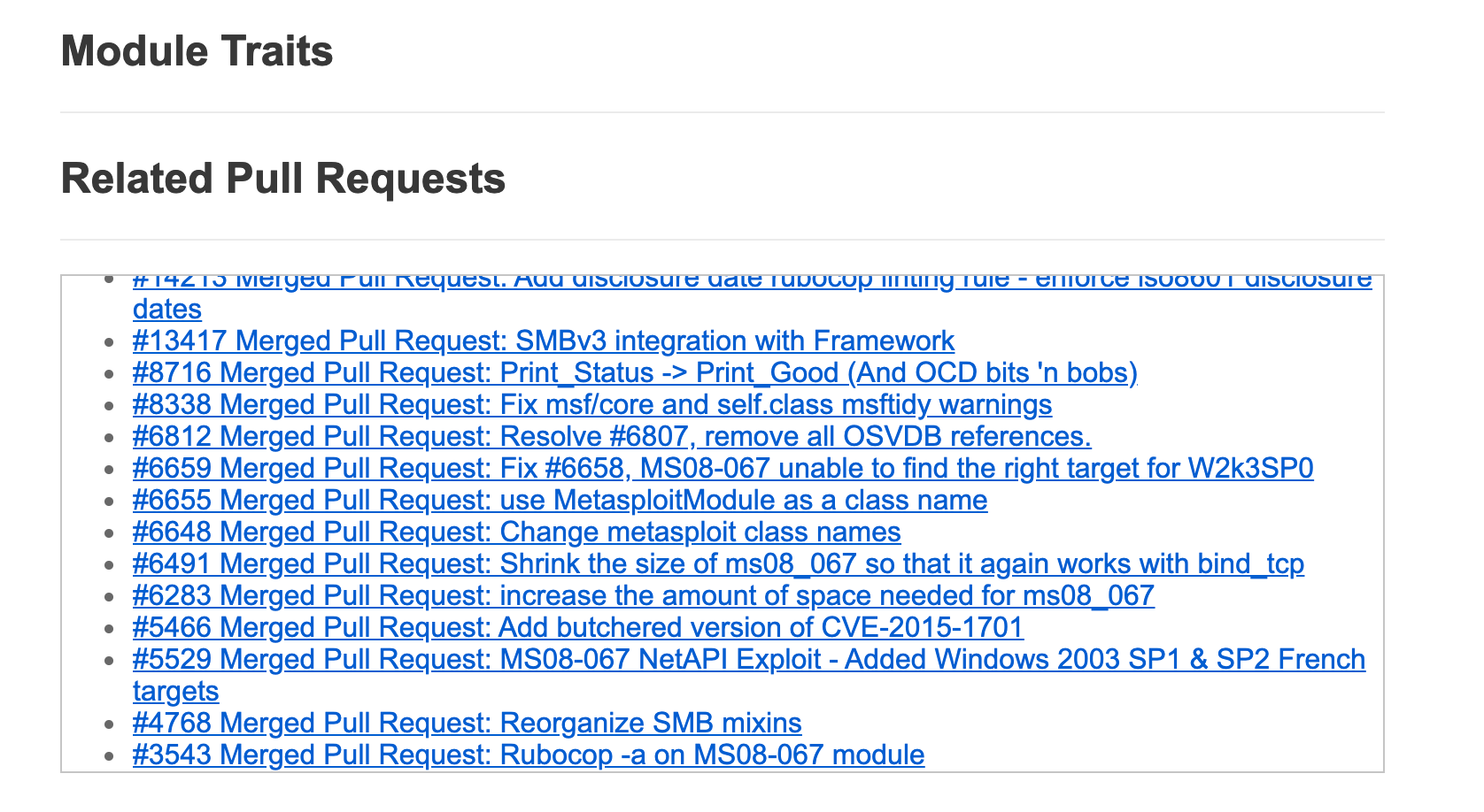 mfs > exploit(ms08_067_netapi) > pull-request ? · Issue #14767 · rapid7/metasploit-framework ...