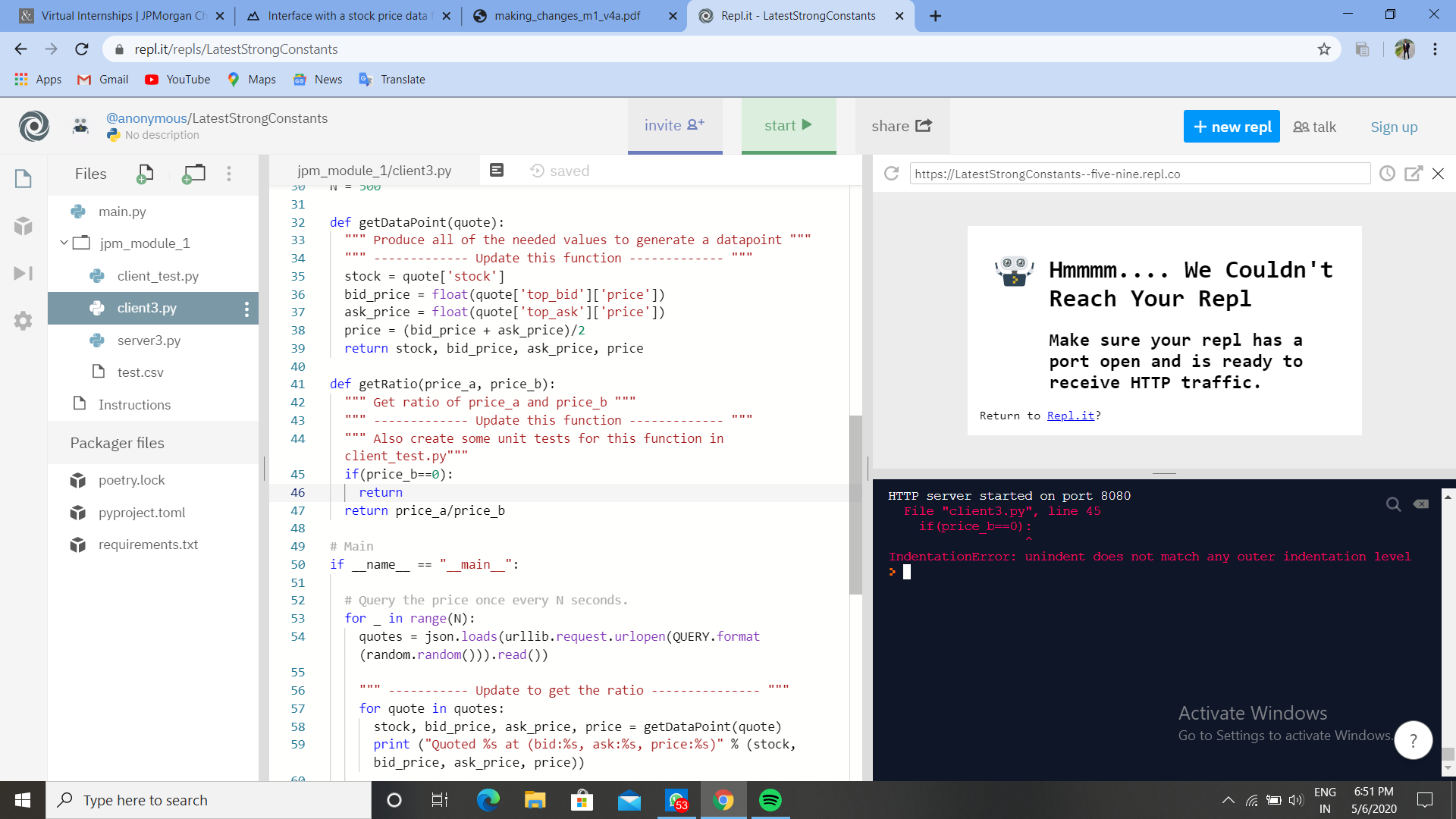JP Morgan Virtual Internship Task 1 · Issue #33 · insidesherpa/JPMC-tech-task-1 · GitHub