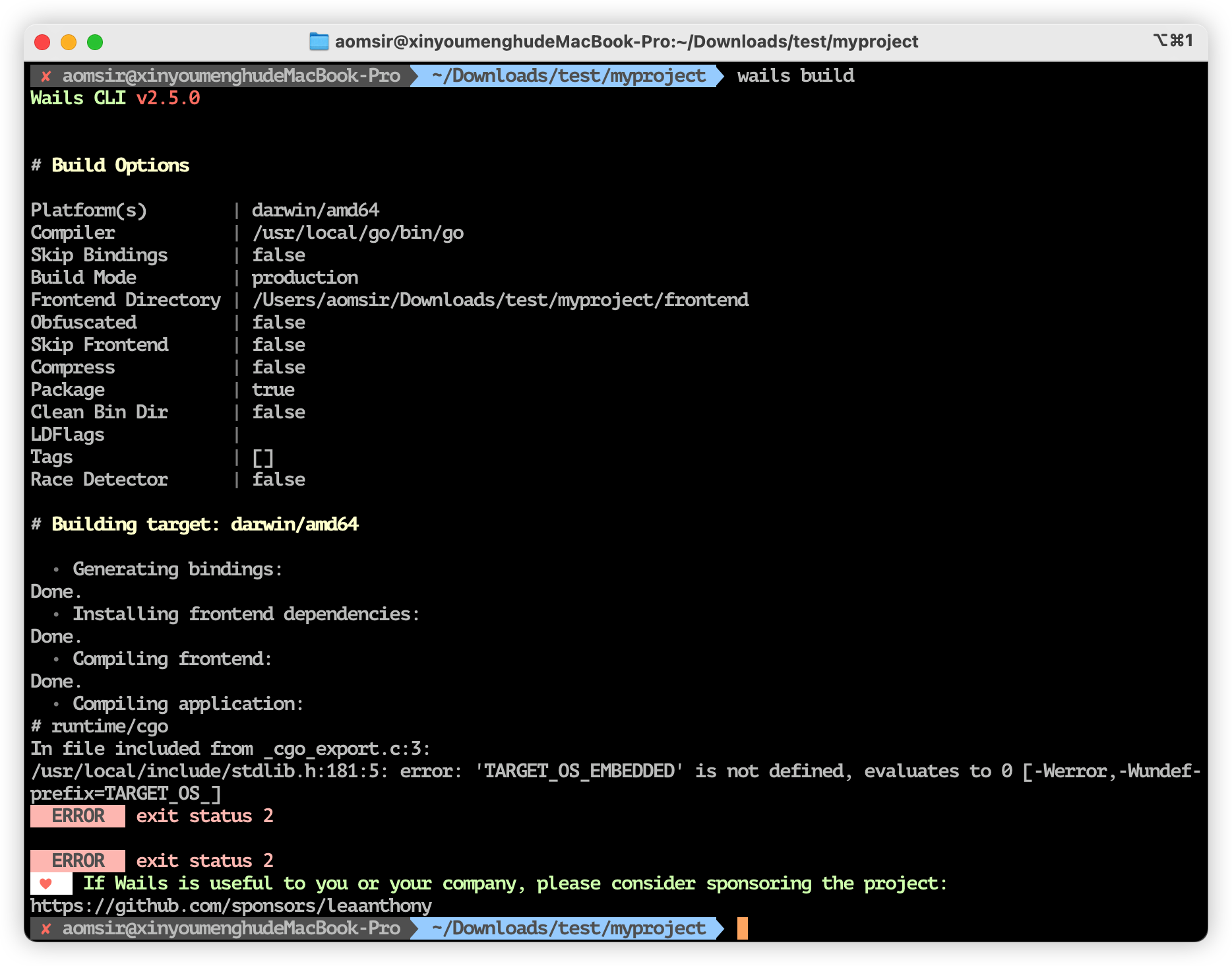Macos13 3 1 Cant T Build · Issue 2786 · Wailsapp Wails · Github