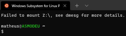 Failed to mount Z:\ message on startup · Issue #7970 · microsoft/WSL · GitHub