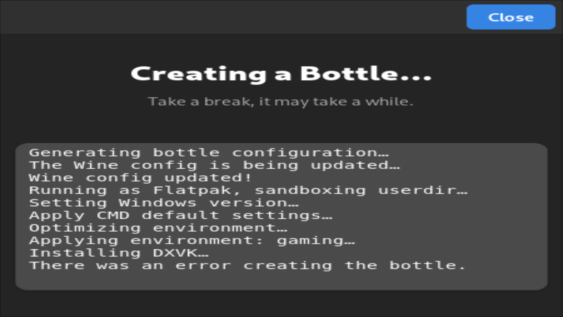 [Bug]: Error when installing DXVK in bottle · Issue #2348 · bottlesdevs/Bottles · GitHub