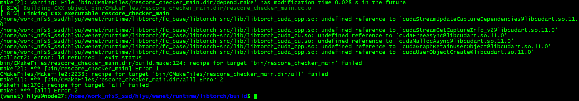 Undefined reference when compile decode_main with GPU support · Issue #1379 · wenet-e2e/wenet ...