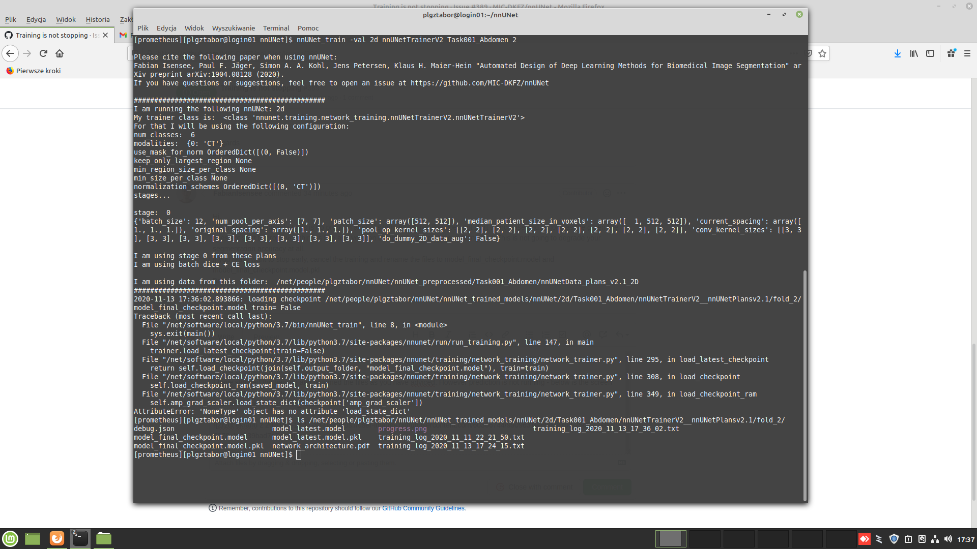Training is not stopping · Issue #389 · MIC-DKFZ/nnUNet · GitHub