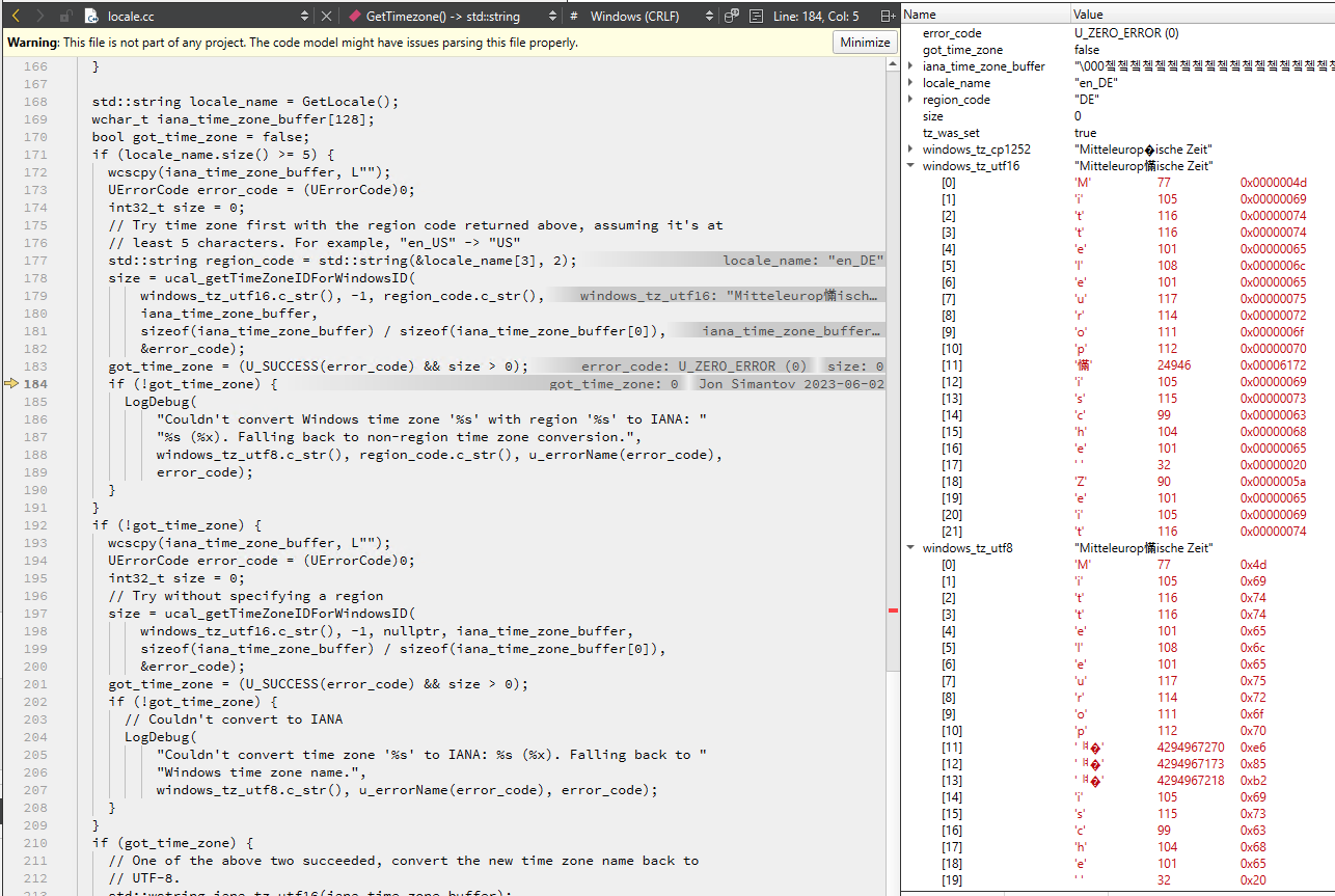 [Bug] Remote config thread crashes getting timezone on non-English Windows systems · Issue #1367 ...
