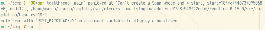 Nu crashes when using TAB completion with environment shorthand · Issue #7966 · nushell/nushell ...