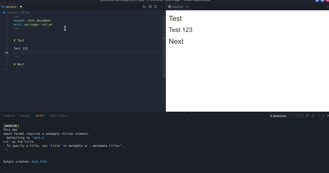 Custom `xaringan::inf_mr` does not trigger Web View. · Issue #796 · REditorSupport/vscode-R · GitHub