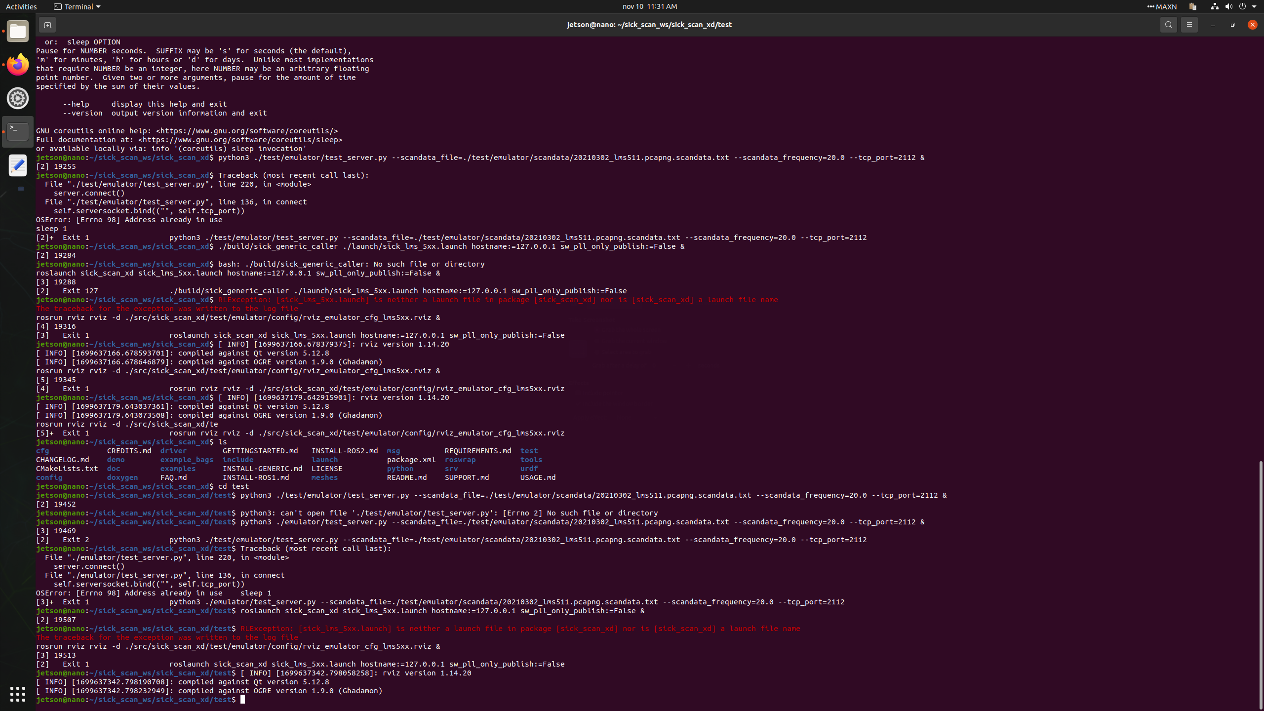 Issues with Simulation · Issue #231 · SICKAG/sick_scan_xd · GitHub