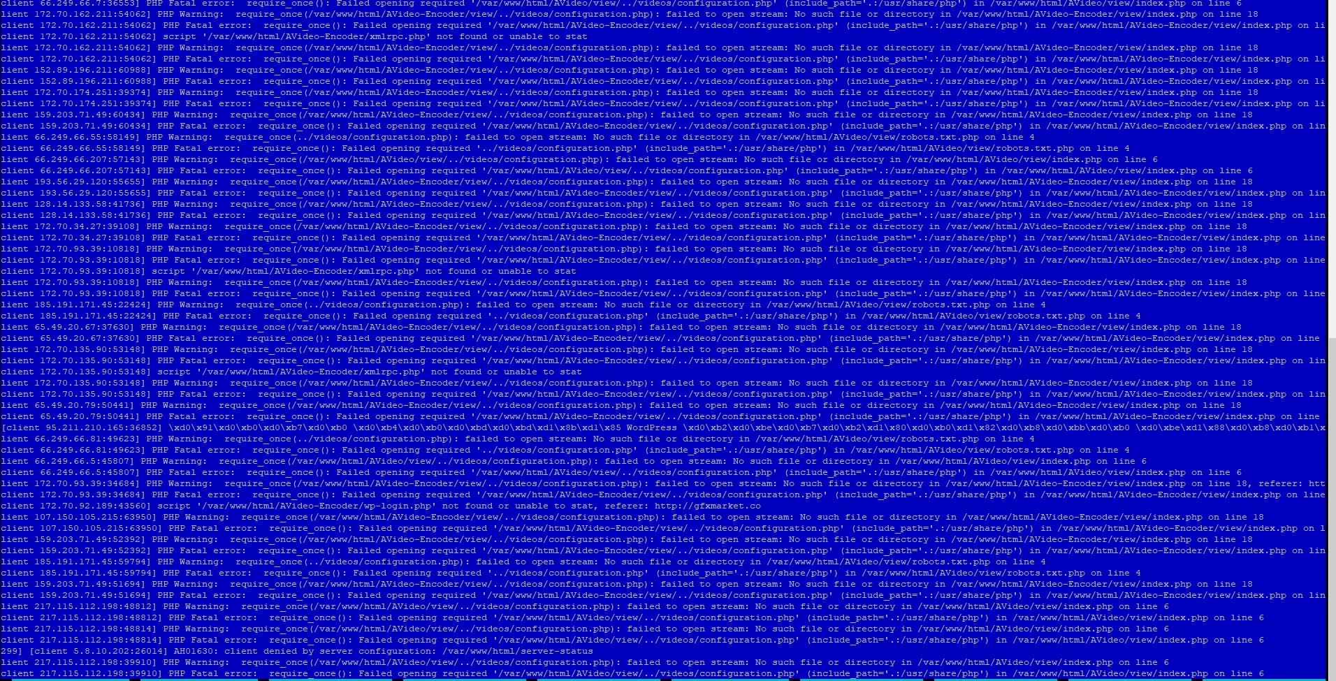 Error 500 Installed Everything · Issue 7181 · Wwbnavideo · Github 