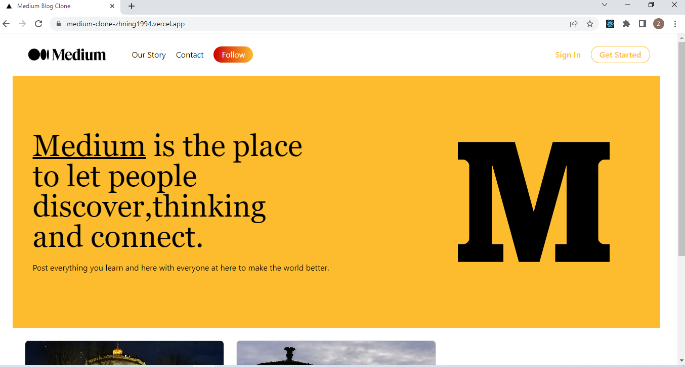 GitHub - zhning1994/medium-clone: Using Next.js