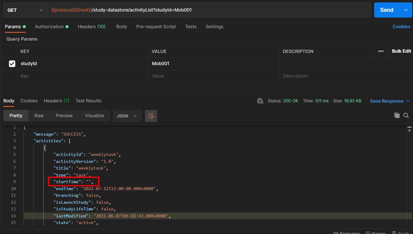[SB] Active task > Regular weekly > Start date and start time displaying empty in Activitylist ...