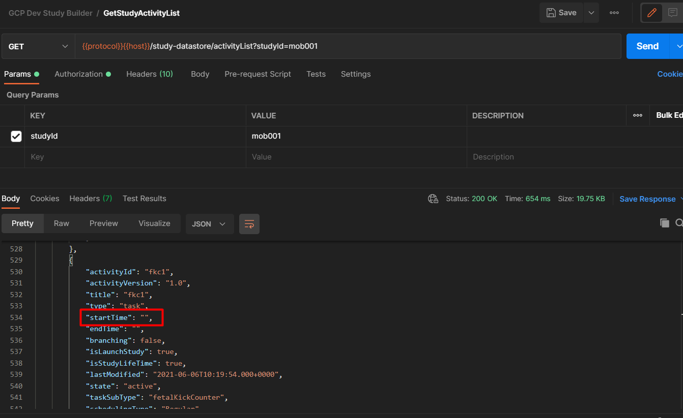 [SB] Active tasks > Regular/Anchor based One Time> 'startTime ...