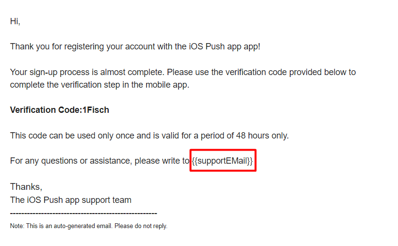 [Auth] Signup email > Support email address is not updated in resend ...