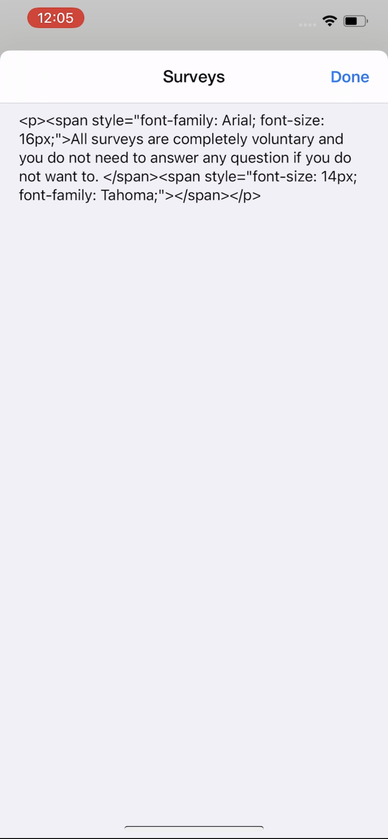 [iOS] iOS 15.4 > HTML breakage in Rich text editor in instruction step ...