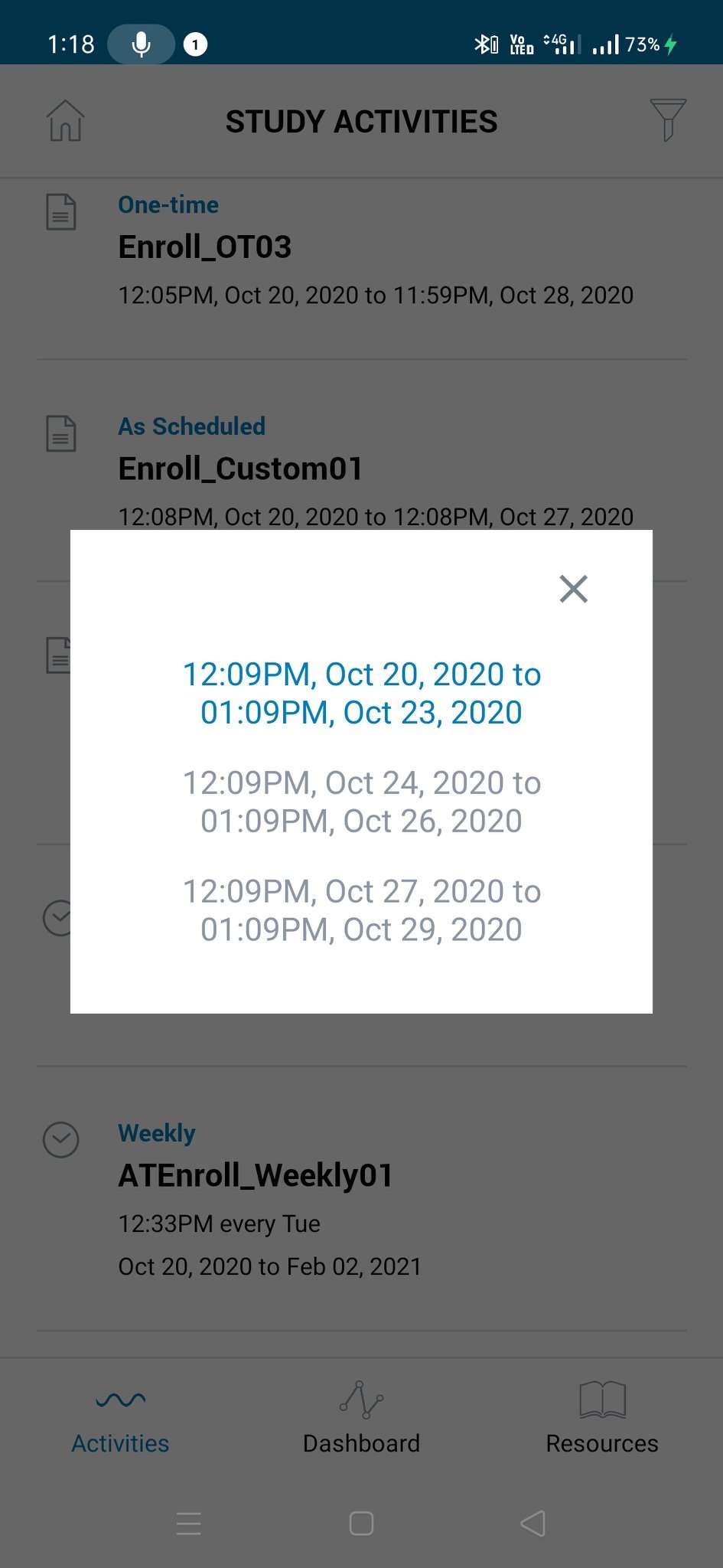 [Android] Custom Schedule > Anchor date based > Start and End time is showing incorrect data for ...