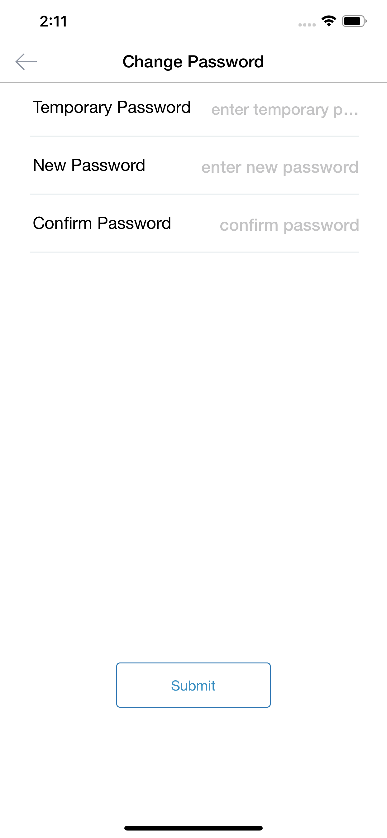 [mobile] Changes should be done on change Password screen in Temporary Password flows · Issue ...