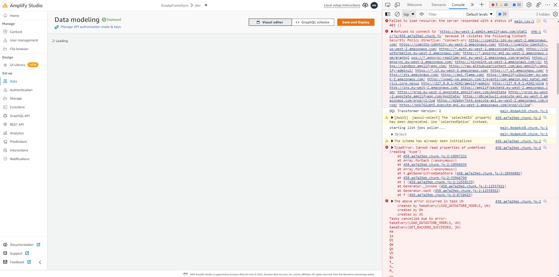 Users not loading · Issue #644 · aws-amplify/amplify-studio · GitHub