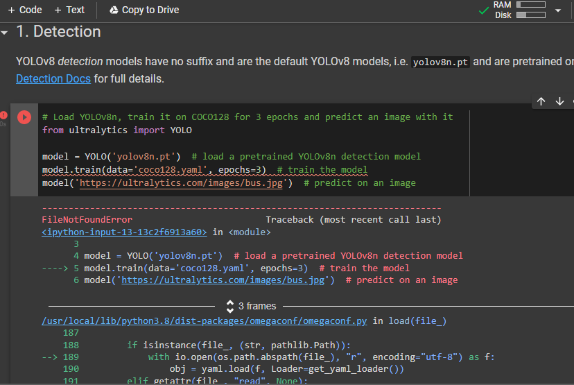 Broken Yolov8 tutorial in Google Colab · Issue #409 · ultralytics/ultralytics · GitHub