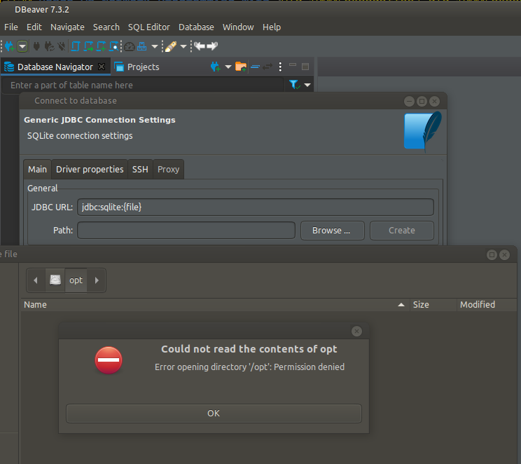 Access Denied Opening SQLite In opt Issue 10882 Dbeaver access-denied-opening-sqlite-in-opt-issue-10882-dbeaver