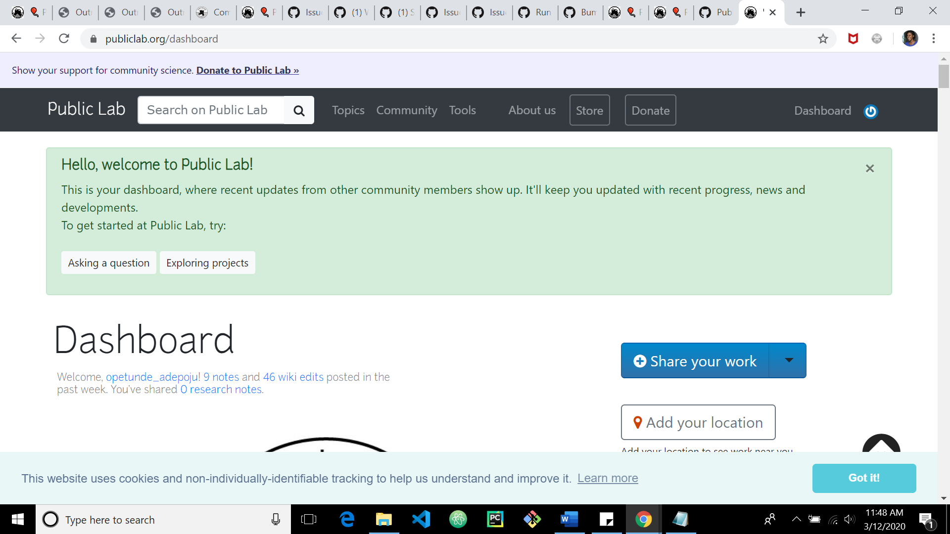 Add a drop-down arrow to the "About Us", "Tools" and "Community" Icon to indicate that there are ...
