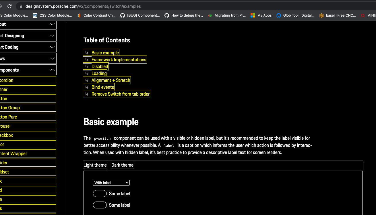 [BUG] - High contrast mode issues in Switch, Text List and almost every other component · Issue ...