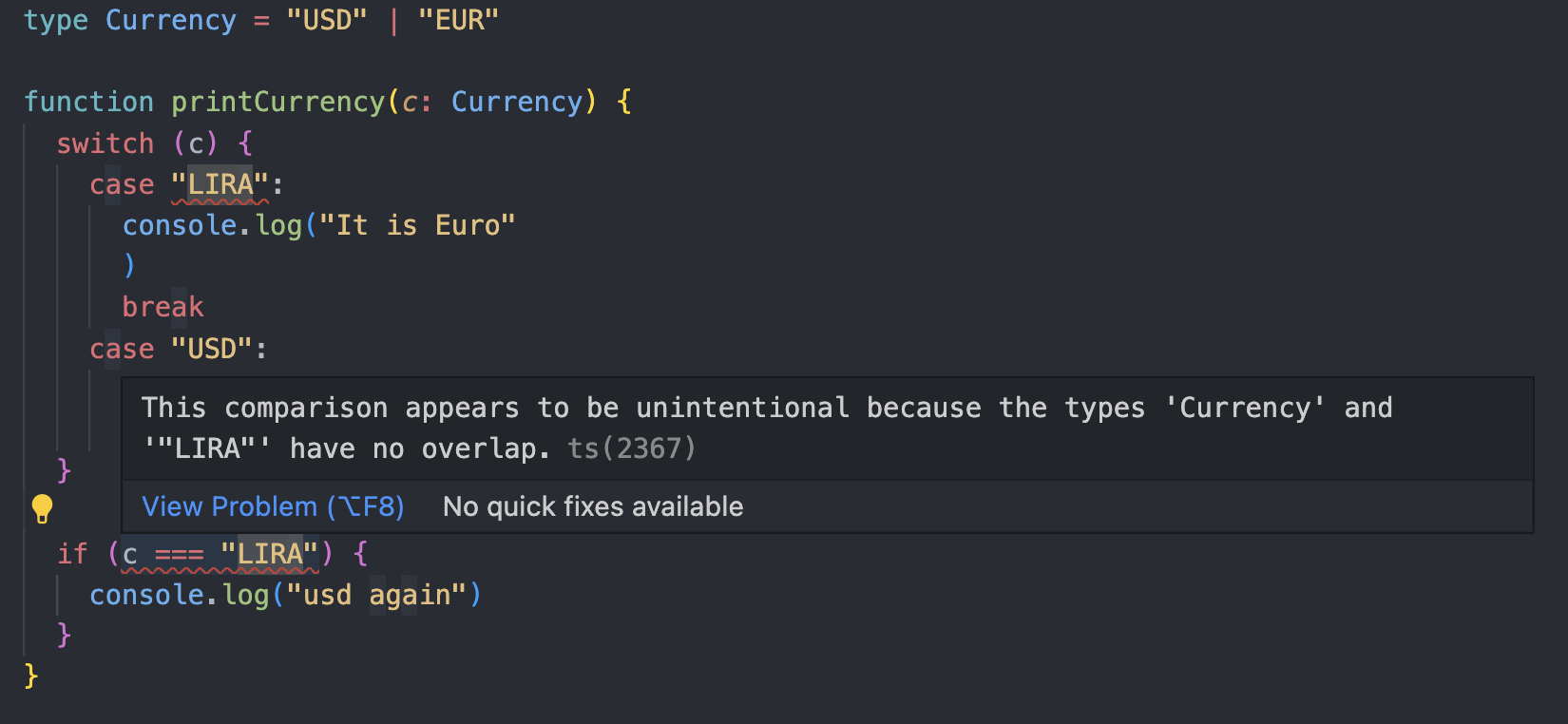 "Match case" or "if" statements do not recognize Literal types · Issue ...